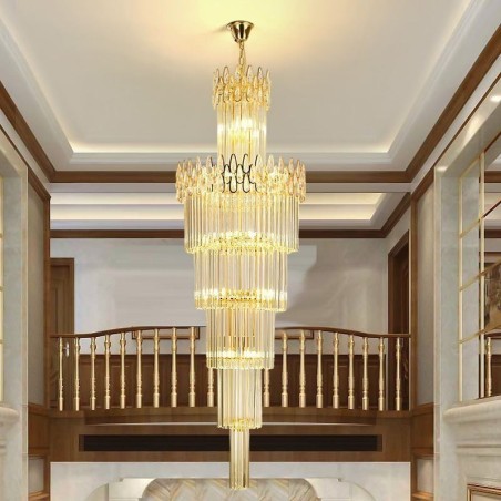 Modern Spectacular High Ceiling Pendant Light Stairs - Elegant Lighting ...
